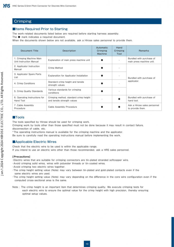 HNC Series document page 10