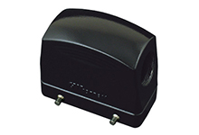 Heavy-Duty Harsh Environment (HE) Double Lever Hood, Die-cast Aluminum, with 4 Pegs, Side Entry, Size 16B «77x27», Pg21 Thread , High Construction, Black for sale