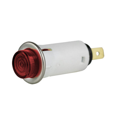 Neon Panel Mount Indicator Red .315″ Hi-Hat 125V Wire Leads