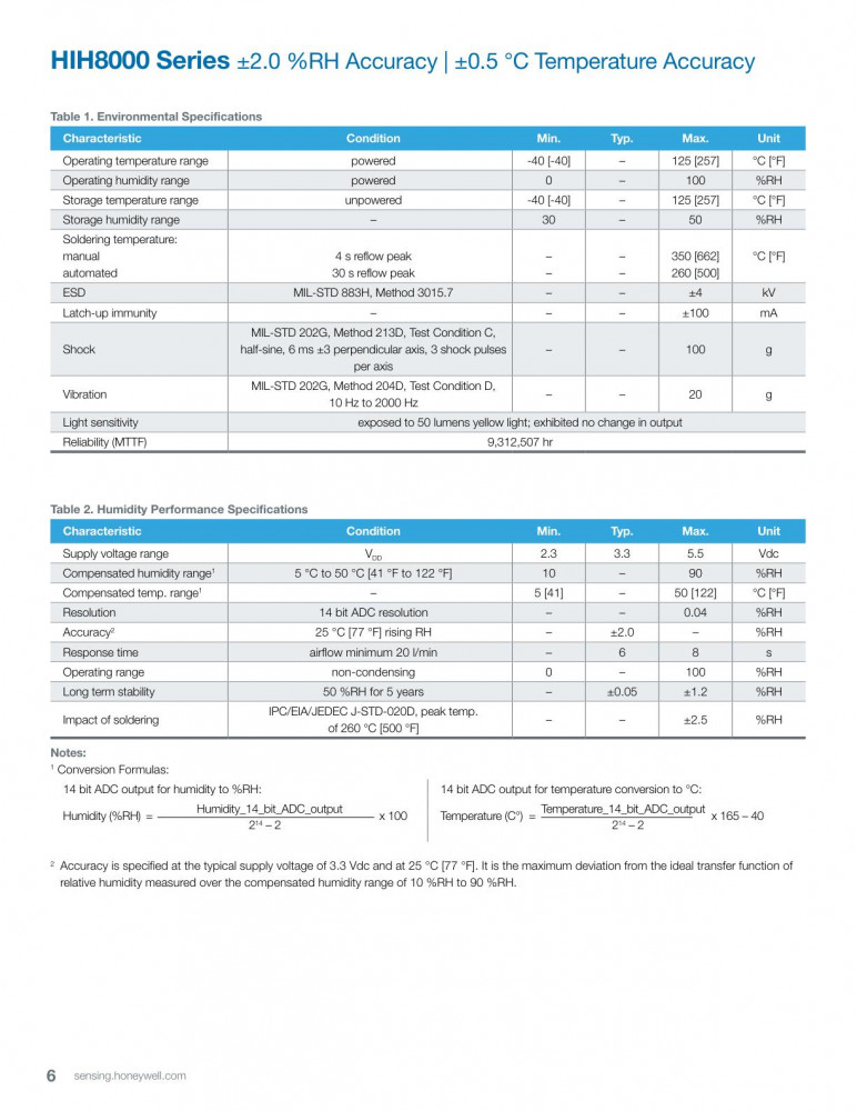 HIH8130-021-001 datasheet page 6