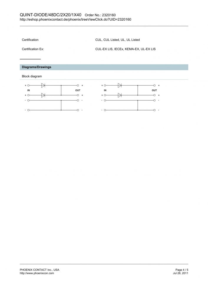 Phoenix Contact 2320160 technical document page 4