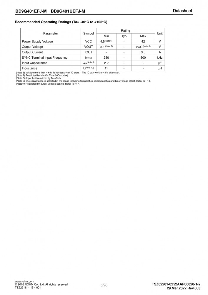BD9G401UEFJ-ME2 document page 5