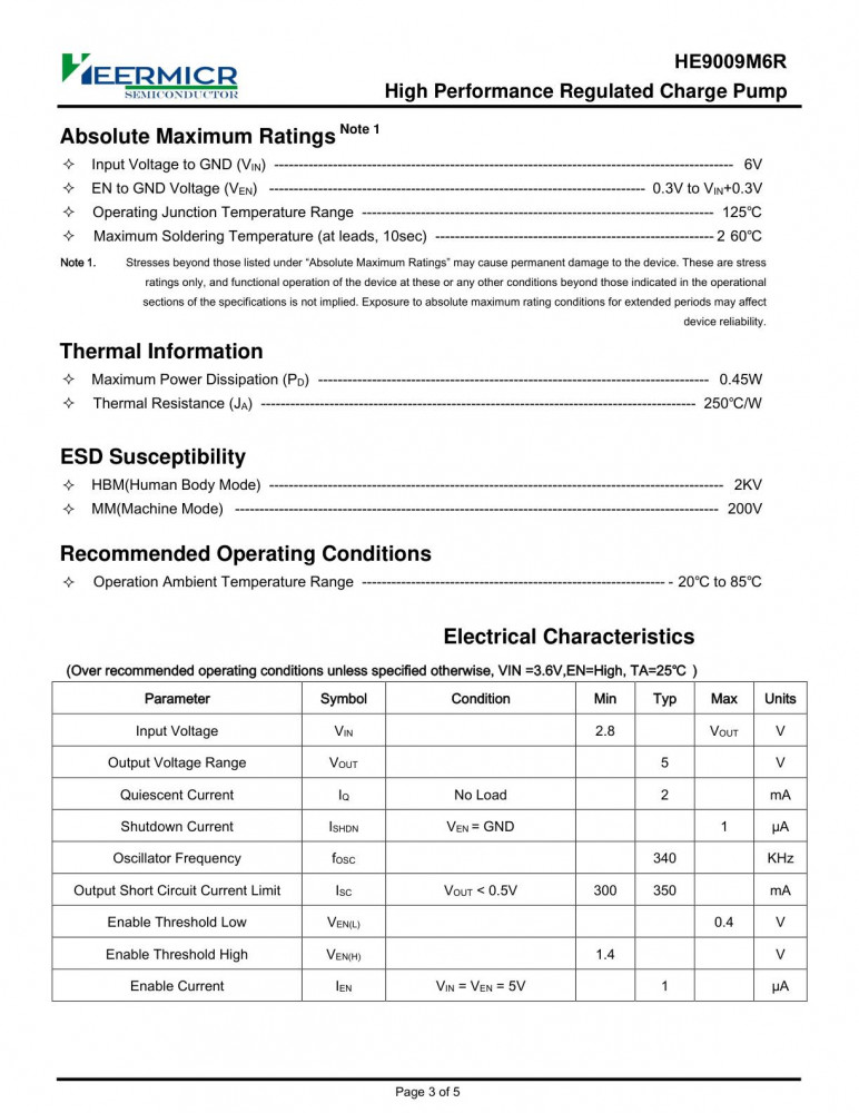HE9009M6R datasheet page 3