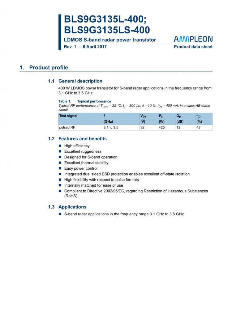 BLS9G3135L-400U datasheet page 1