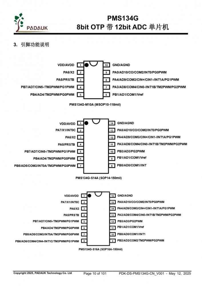 PMS134G datasheet page 10