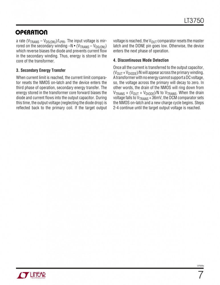 LT3750 datasheet page 7