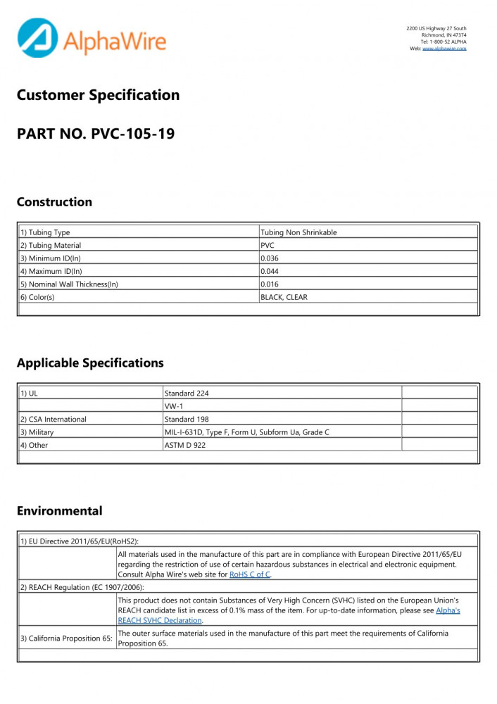 P10519 CL001 technical document page 1