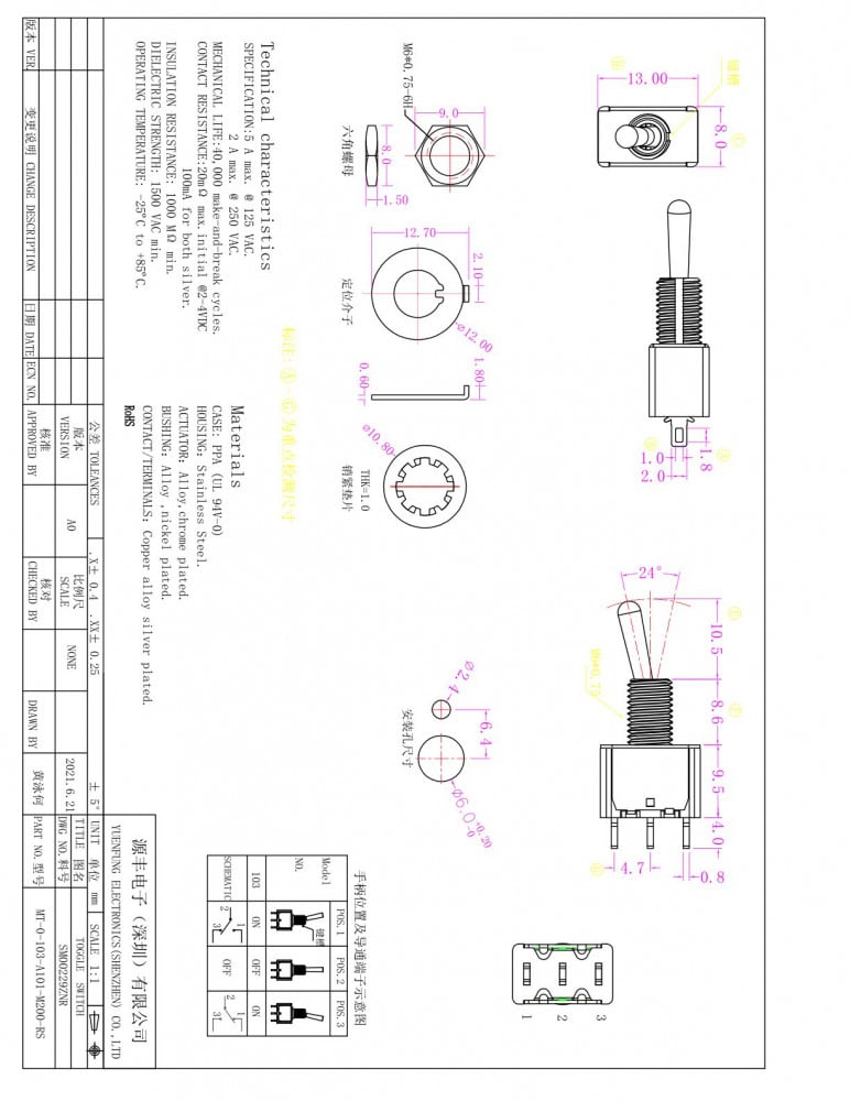 MT-0-103-A101-M200-RS technical document page 2