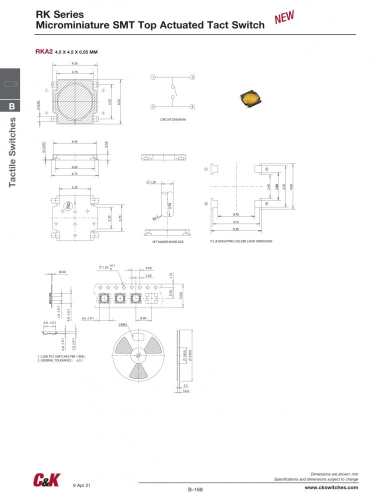 C&K RK series datasheet page 3