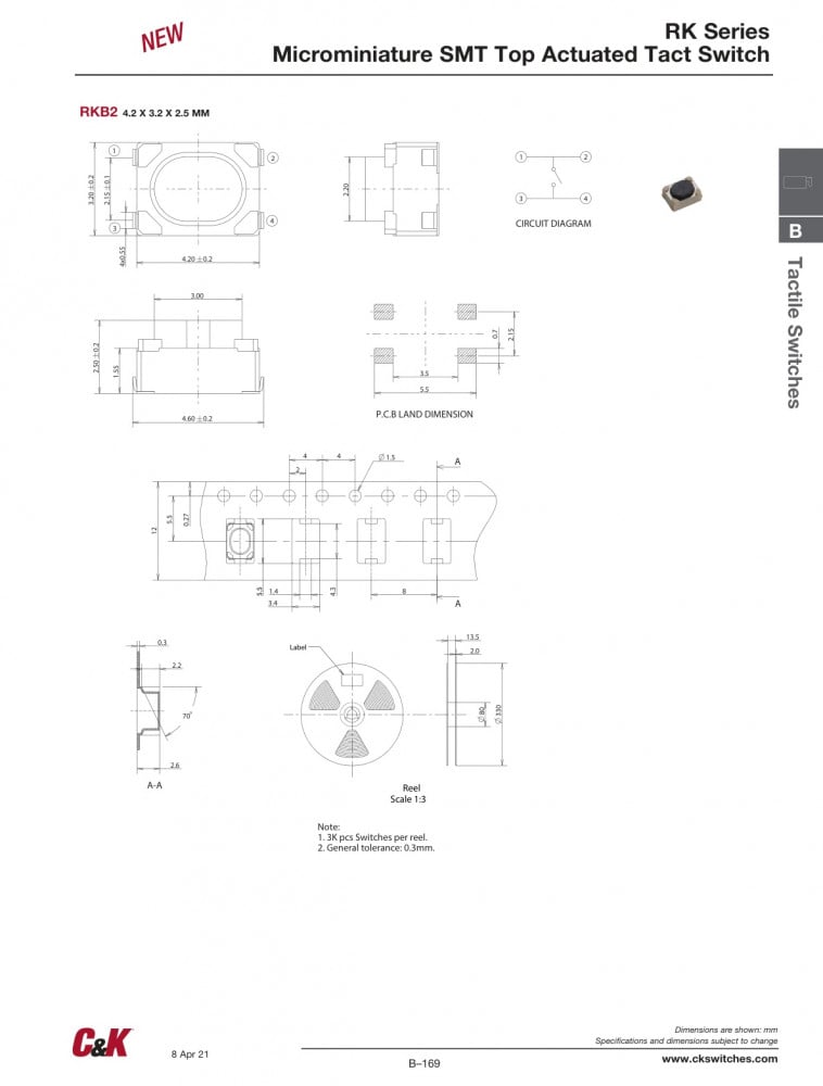 C&K RK series datasheet page 4