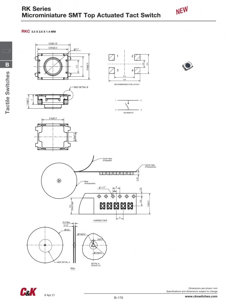 C&K RK series datasheet page 5