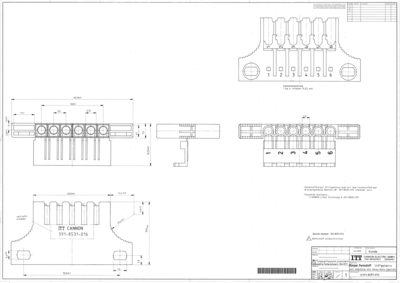 ITT CANNON 130412-0003 Rectangular Connector Housing