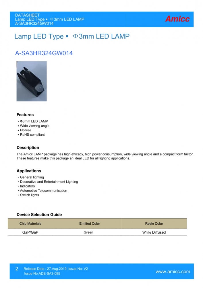 A-SA3HR324GW014 approval sheet page 2