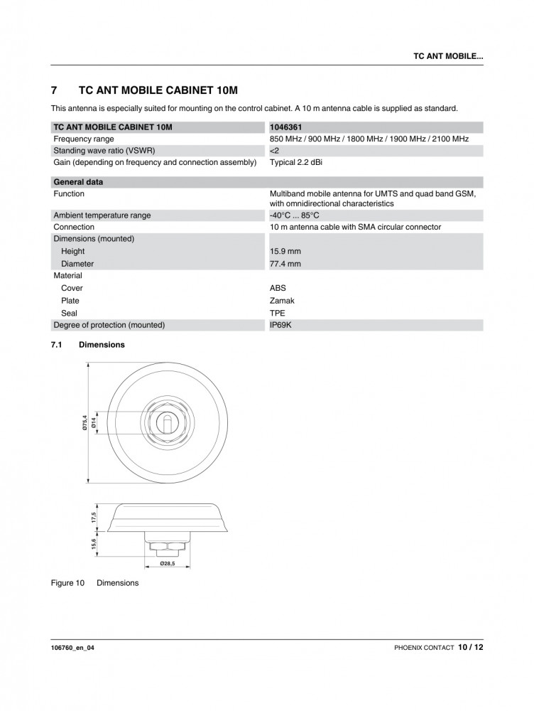 Phoenix Contact 2702274 technical document page 10