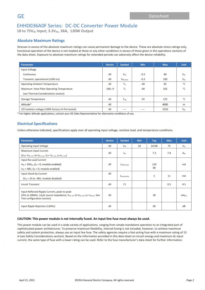 EHHD036A0F datasheet page 2