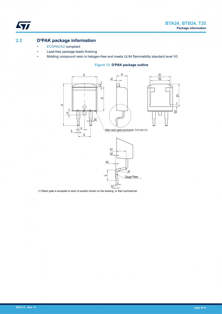 BTA24 family datasheet page 8