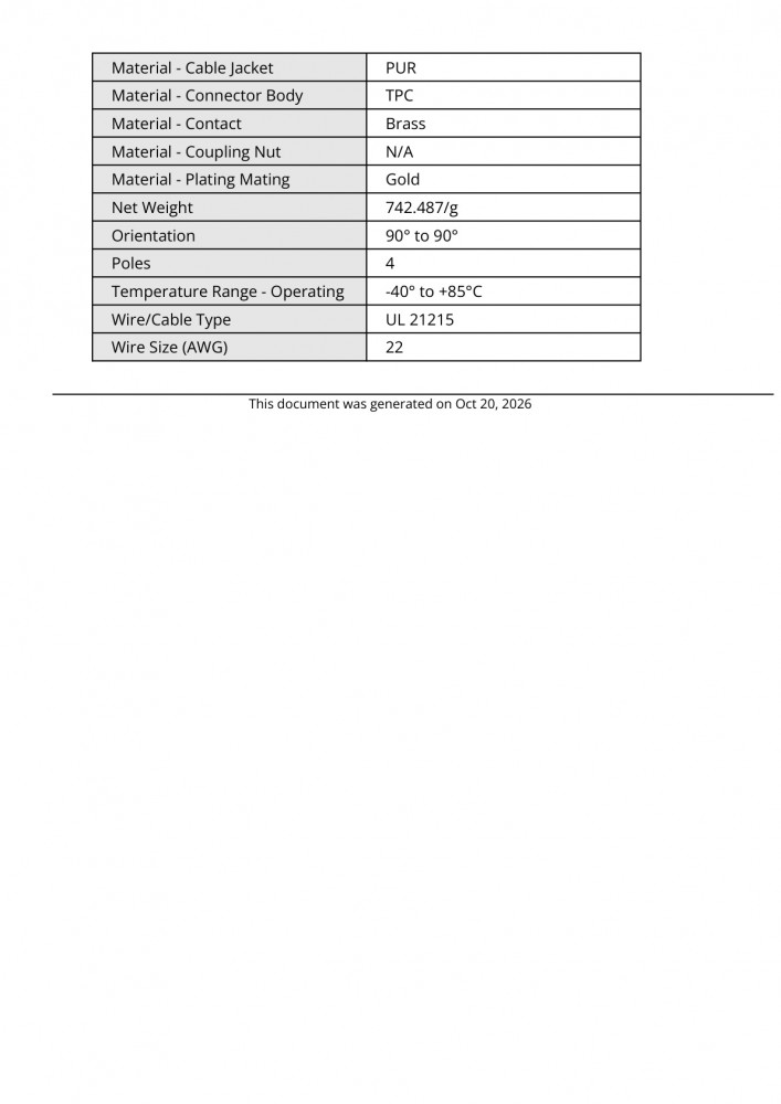 MOLEX 120406 cable assembly drawing, page 3