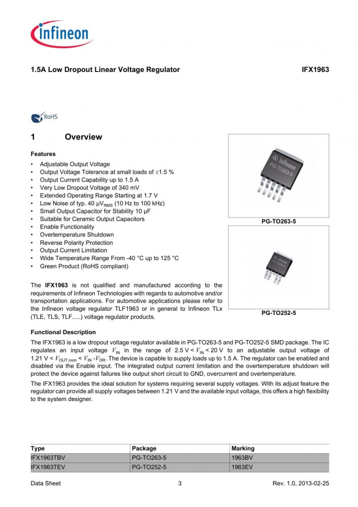 IFX1963 datasheet page 3