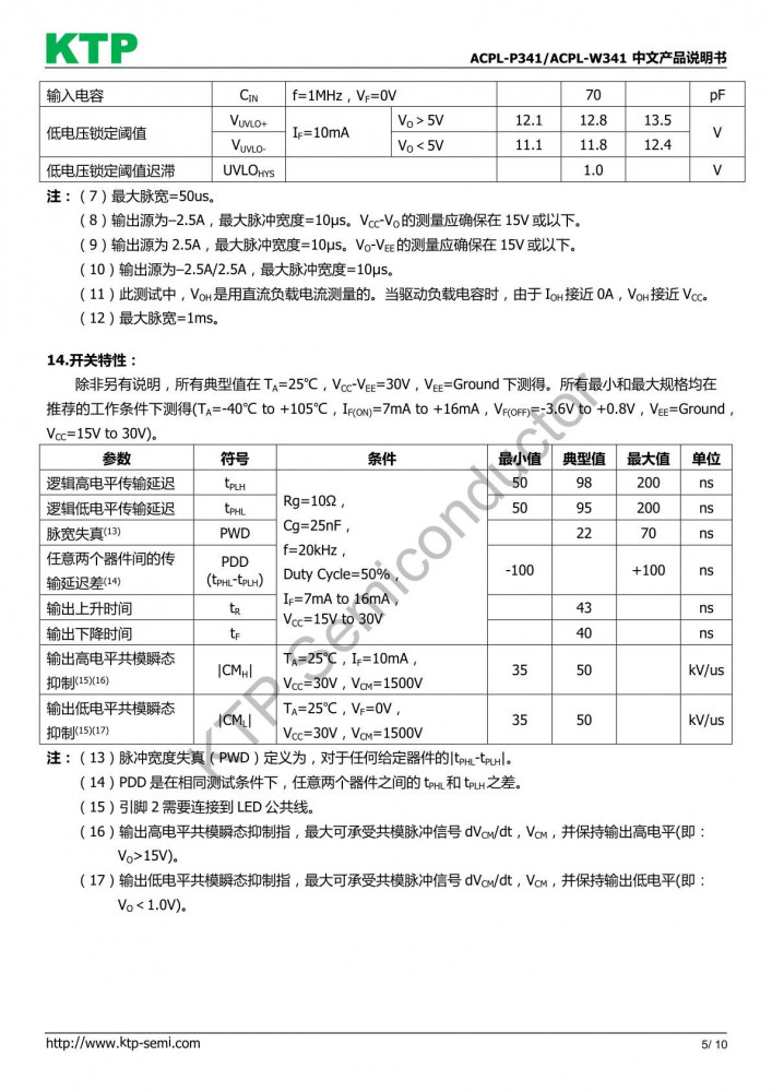 ACPL-W341 datasheet page 5