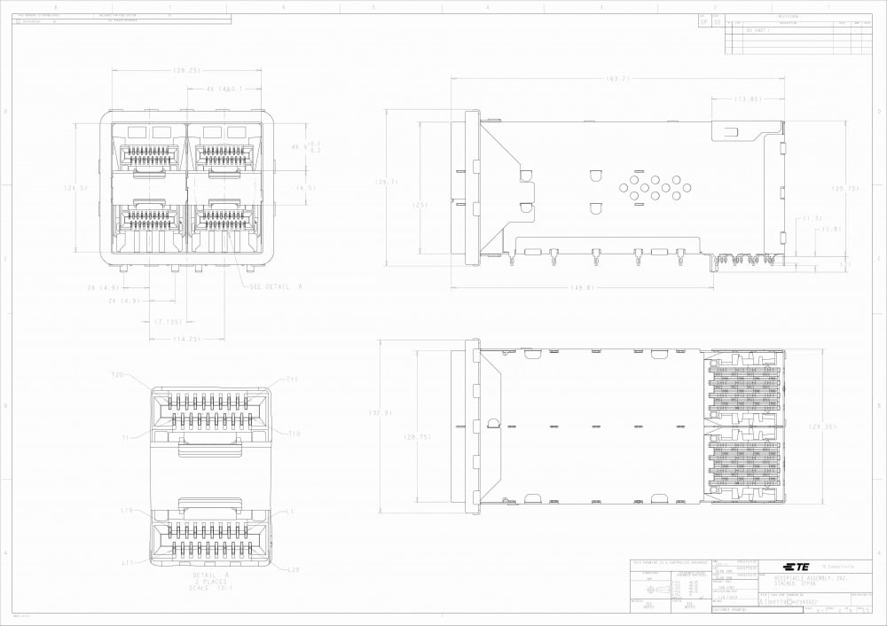 TE Connectivity 2-2343522-0 drawing page 2