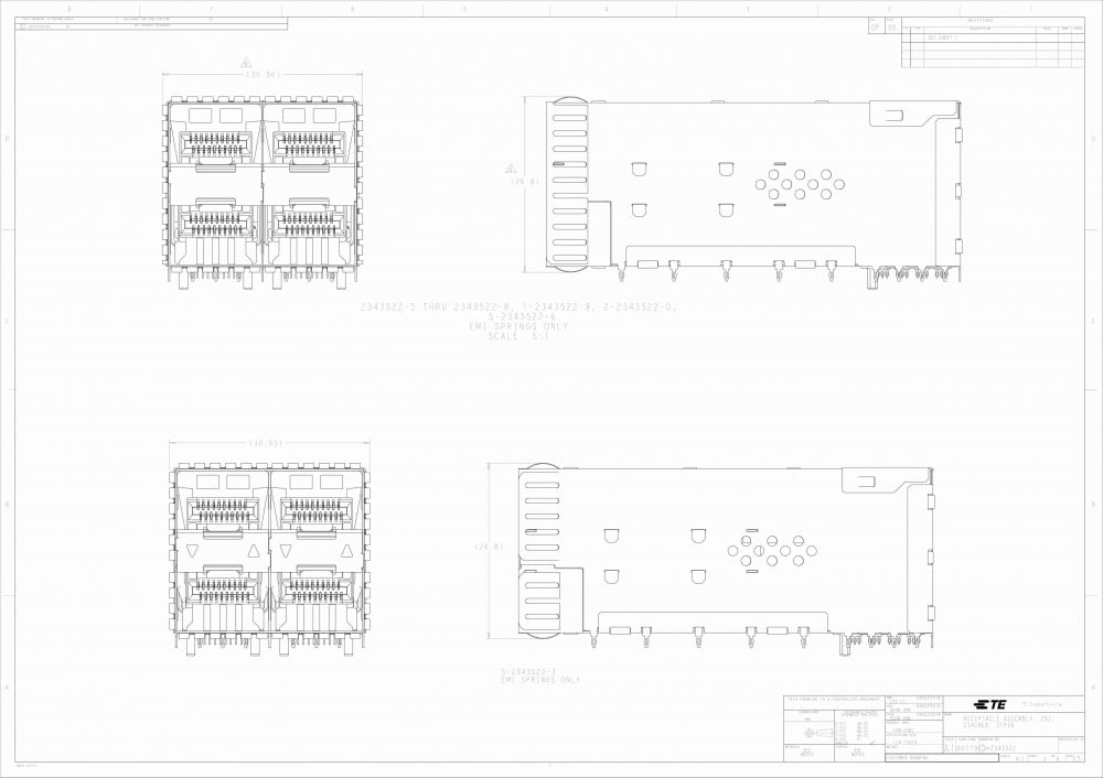 TE Connectivity 2-2343522-0 drawing page 3