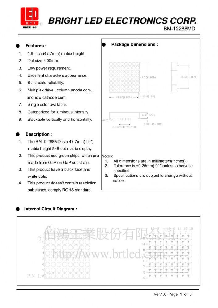 BM-12288MD datasheet page 1