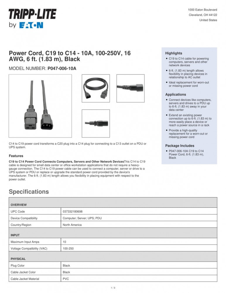 P047-006-10A technical document page 1