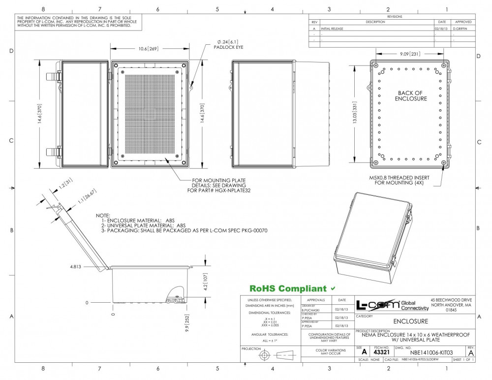 L-com NBE141006-KIT03 technical document page