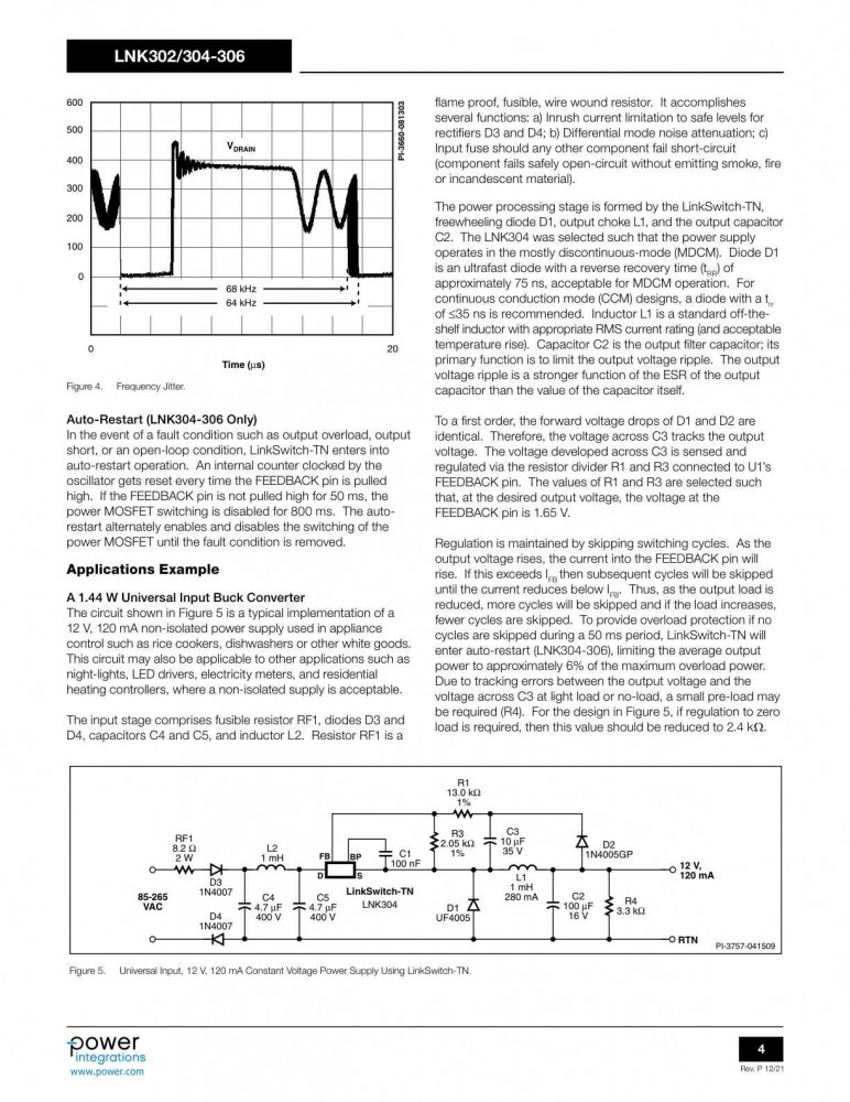 LNK302DG datasheet page 4