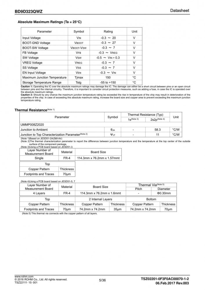 BD9D323QWZ-E2 datasheet page 5