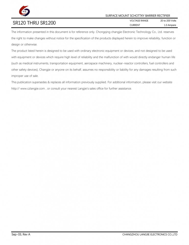 SR1100 datasheet page 5