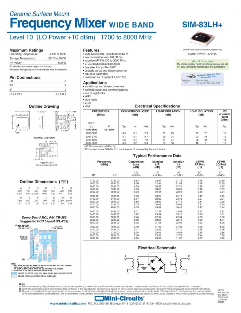 SIM-83LH+ technical document page 1
