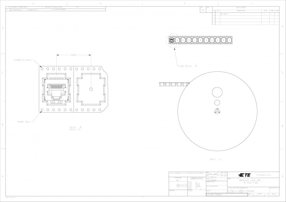 TE Connectivity 1705549-1 technical drawing page 2