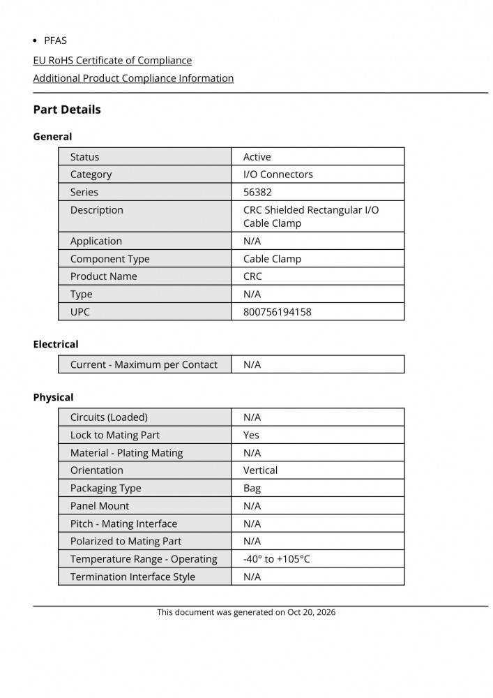 MOLEX 563823000 technical document page 2