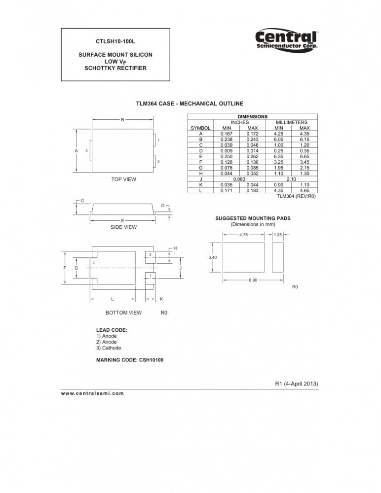 CTLSH10-100L datasheet page 2