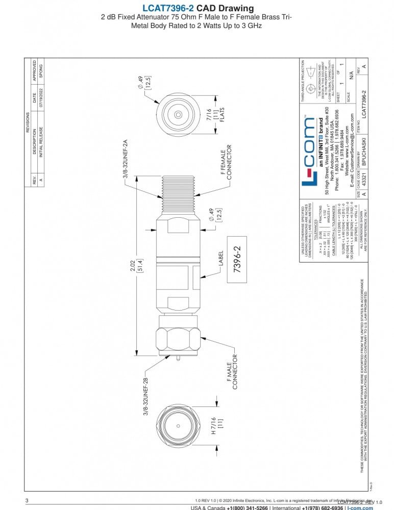 LCAT7396-2 CAD drawing
