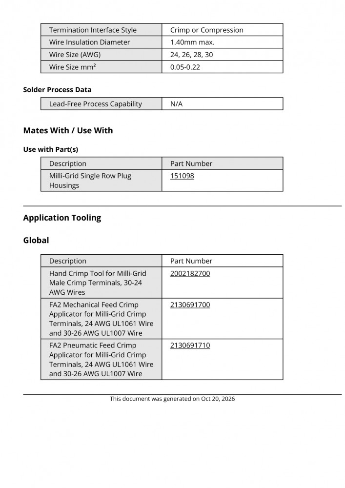 Molex product specification page 3
