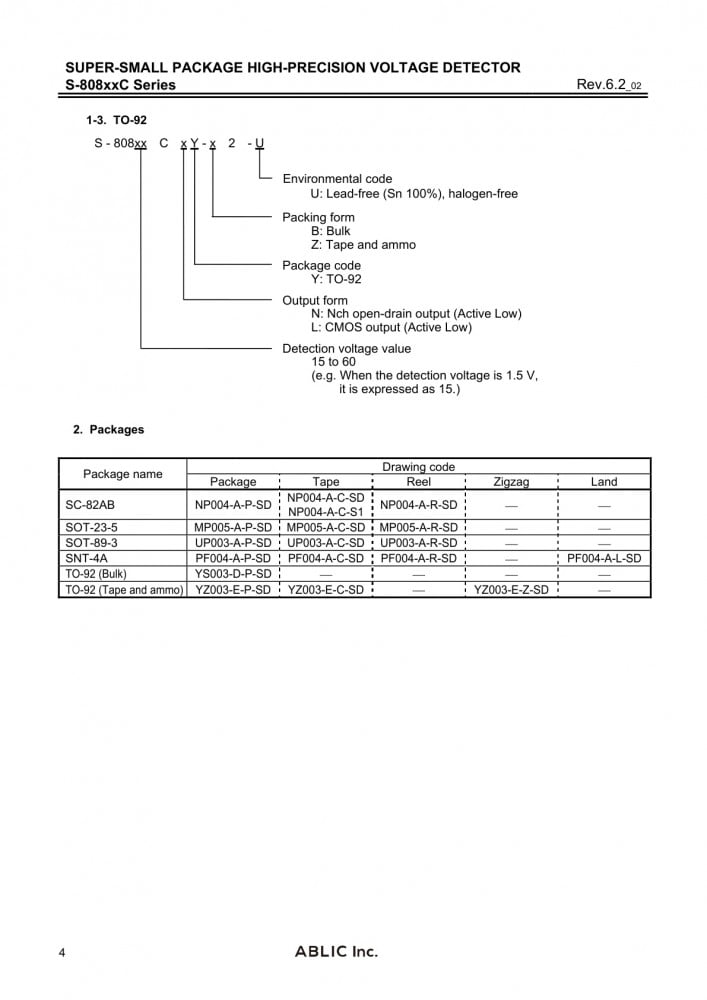 ABLIC S-808xxC datasheet page 4