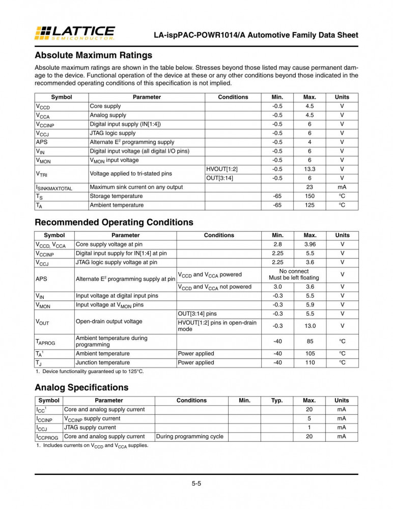 LA-ispPAC-POWR1014A technical document page 5