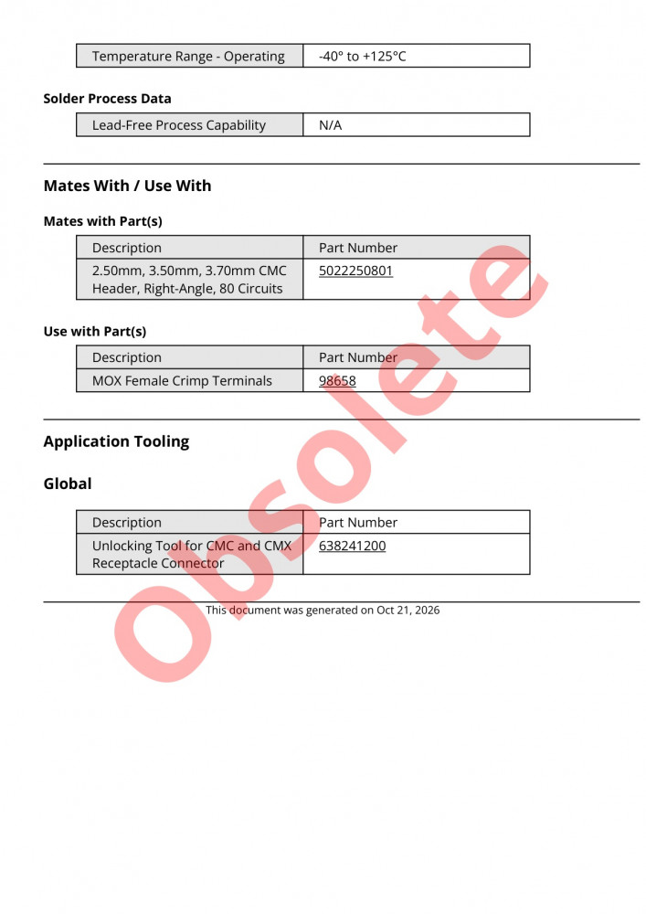 Technical document image 3 for Molex 988503003