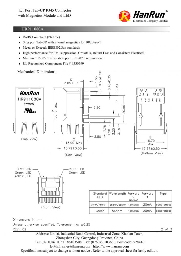HR911080A technical document page 2