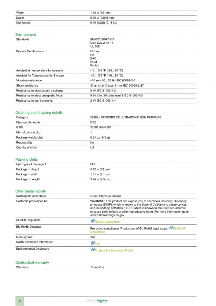 XXA30B1PM12 technical document page 2