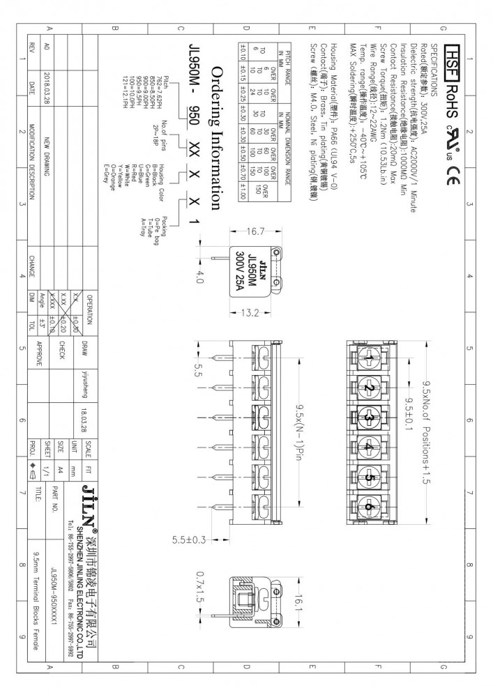 JL950M-95002B01 technical document preview