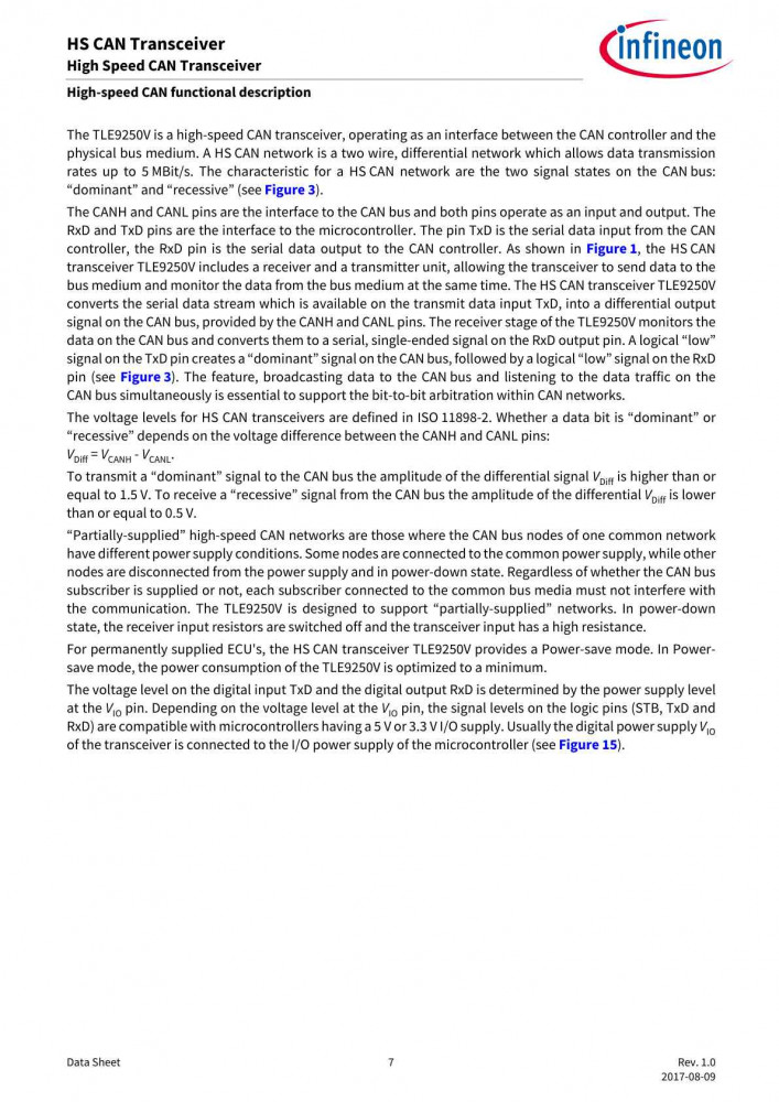 TLE9250V datasheet page 7