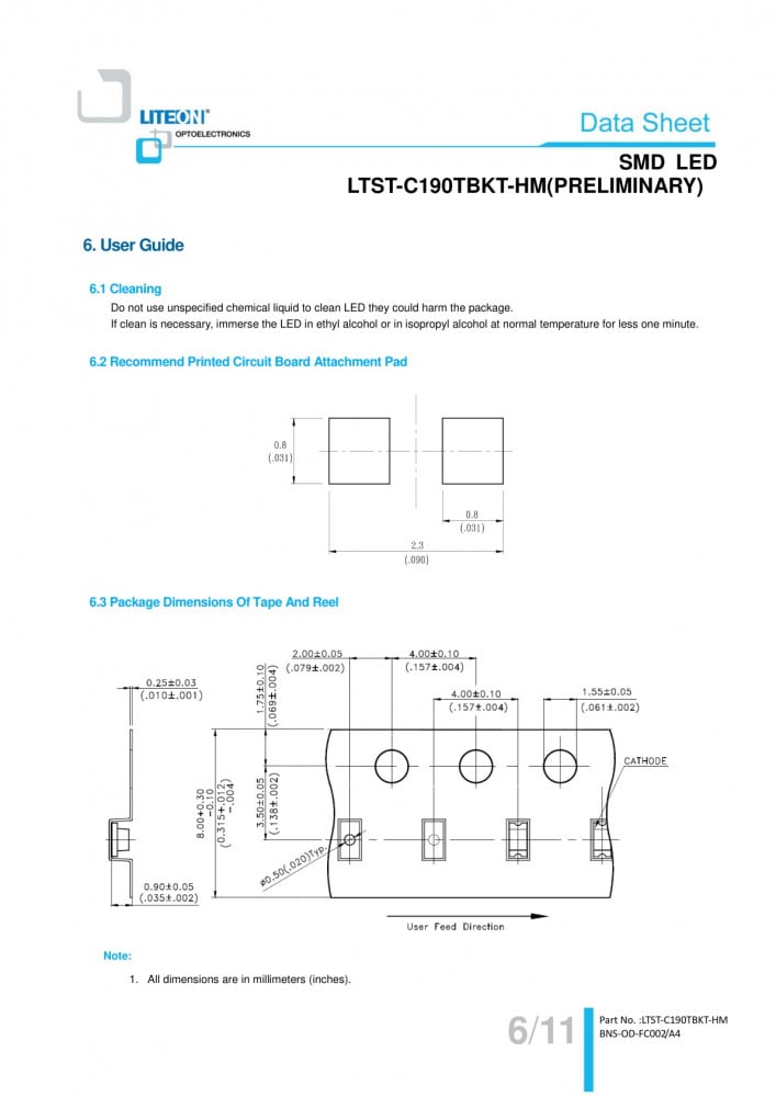 LTST-C190TBKT-HM datasheet page 7
