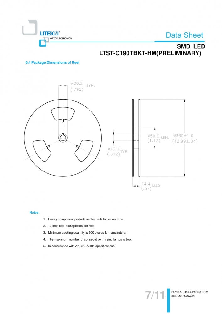 LTST-C190TBKT-HM datasheet page 8