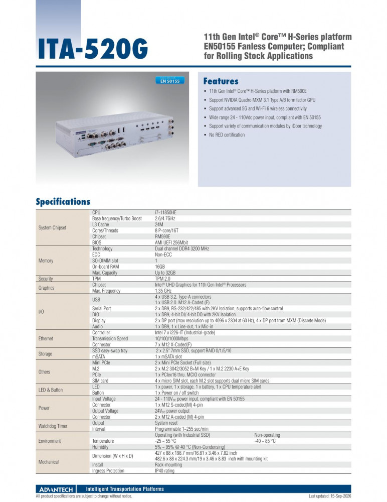 ITA-520G technical documentation, page 1