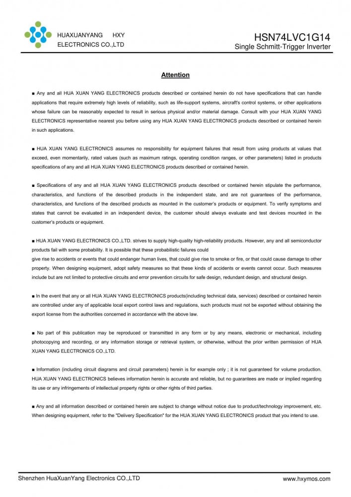 HSN74LVC1G14DBVR datasheet page 9