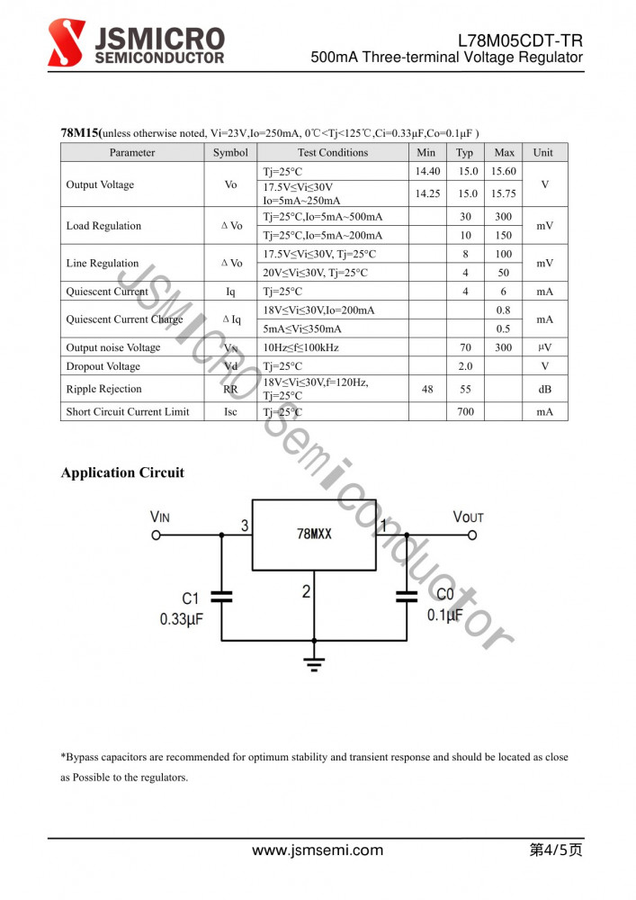 L78M05CDT-TR(JSM) datasheet page 4