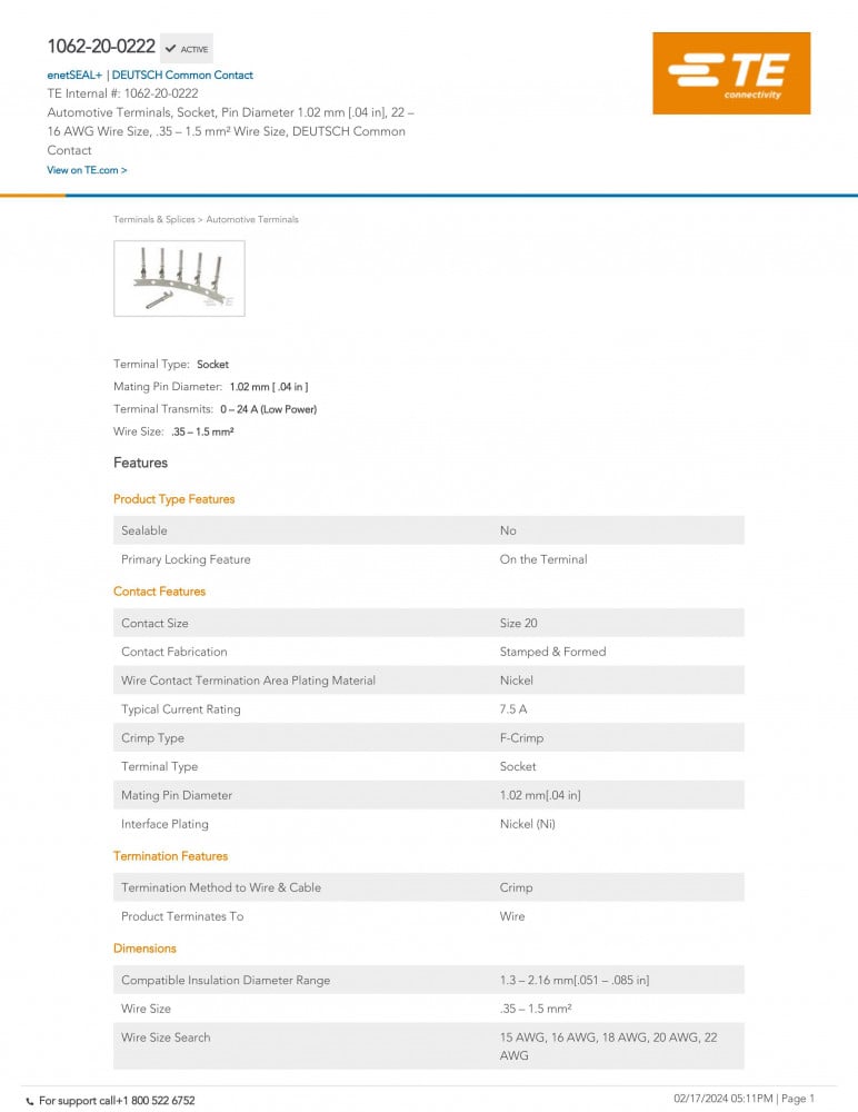 1062-20-0222 technical document page 1
